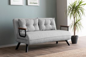 Atelier del Sofa 2-místná pohovka Sando 2-Seater - Teddy Fabric - Grey, Šedá