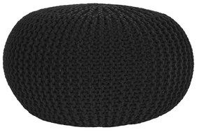 LABEL51 pletený puf GEBREID černá L Color: Black SH-24.063