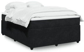 Box spring postel s matrací černá 140x200 cm samet 3285646