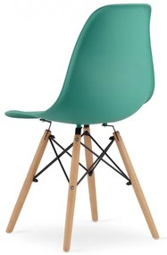Set dvou jídelních židlí OSAKA zelené (hnědé nohy) 2ks