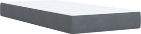 Box spring postel s matrací tmavě šedá 80 x 200 cm samet 3286175