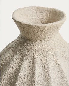 Krémová ručně vyrobená/vysoká váza z papírmaše (výška 46,5 cm) Arquena – Kave Home