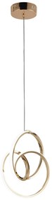 Toolight Toolight, LED závěsné svítidlo 25x30cm, 24W, 4000K, G076-1CP, zlatá lesklá, OSW-08650
