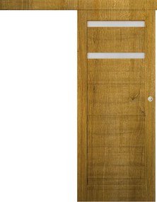 posuvné interiérové dveře na stěnu vasco doors EVORA model 2 Průchozí rozměr: 70 x 197 cm, Orientace dveří: Levé dveře, Dekor: Dub riviera