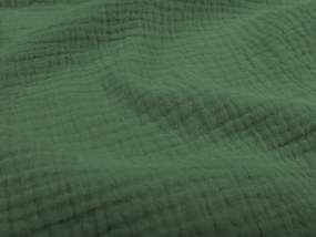 Biante Mušelínový povlak na polštář MSN-011 Lesní zelená 40 x 40 cm
