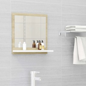 vidaXL Koupelnové zrcadlo 40 x 10,5 x 37 cm dřevotříska [804561] Barva: Černá