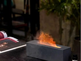 Verk Group Ultrazvukový zvlhčovač vzduchu s led a usb, plamen, aromaterapie, diffuzér