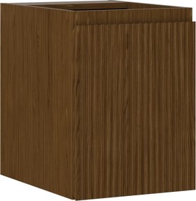 Mexen Rivel, koupelnová skříňka 35 cm, 1 dvířka, drážkovaná, ořech, 91A21-03547-1-BF86