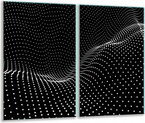 Skleněná Krájecí Deska 2x 30x52 Černá 7v1