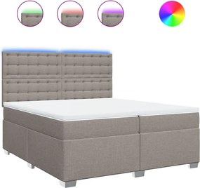 Box spring postel s matrací taupe 200x200 cm textil 3292913