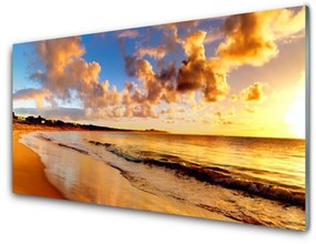 Obraz na skle Oceán Pláž Krajina 125x50 cm