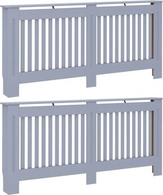 Kryt radiátoru 2 ks Šedá 172 x 19 x 81,5 cm Kompozitní dřevo 3403234