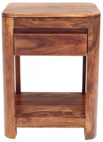 Indický nábytek - Noční stolek Tina 45x60x40 z masivu palisandr Super natural