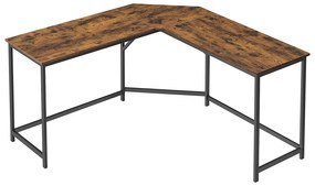 VASAGLE Rohový psací stůl, PC stůl ve tvaru L, kancelářský stůl 149 x 149 x 75 cm
