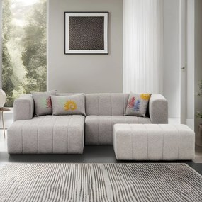 Hanah Home Rohová pohovka BEYZA MINI levá světle šedá