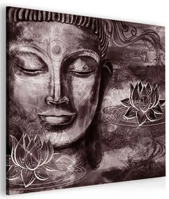 Malvis ® Abstraktní obraz Červenohnědý Buddha Velikost (šířka x výška): 60x60 cm