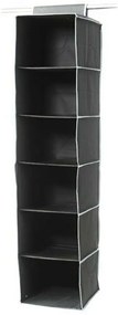 Compactor - Závěsný organizér 30x30x128 cm, 6 přihrádek, černá RAN6275