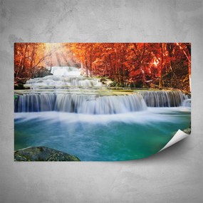 Plakát - Vodopád při slunečním svitu (60x40 cm) - PopyDesign