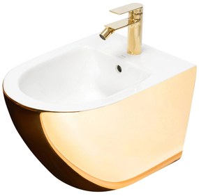 REA – Závěsný bidet Carlo Mini - zlatá/bílá