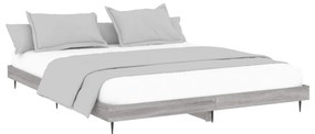 Rám postele šedý sonoma 150 x 200 cm kompozitní dřevo,  832243