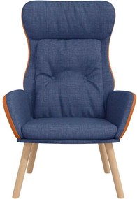 Relaxační křeslo modré textil a PVC 341305