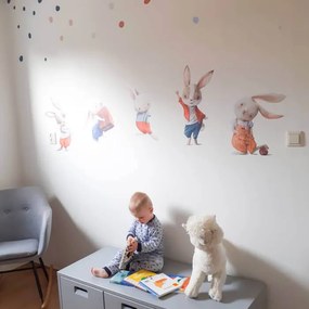 INSPIO Dětské samolepky na zeď - Malí králíčci z pohádky
