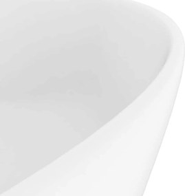 Luxusní umyvadlo s přepadem matné bílé 36 x 13 cm keramické 147031