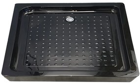 BPS-koupelny Obdélníková akrylátová sprchová vanička HYD-OSV-SXL03D 110x80 černá