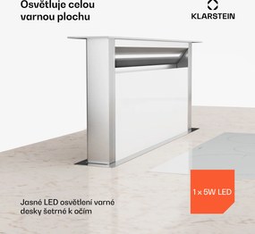 Klarstein Digestoř Royal Flush Eco, Výsuvný, 714 m³/h, Boost, Dotykové ovládání, EEK A++