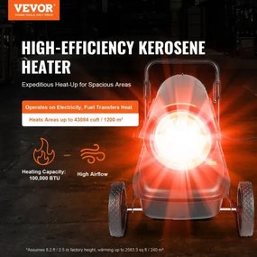 29,31 kW Petrolejový/Dieselový torpédový torpédový ohřívač prostoru s termostatem