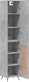 Skříň highboard betonově šedá 34,5x34x180 cm kompozitní dřevo 3199085