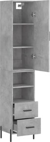 Skříň highboard betonově šedá 34,5x34x180 cm kompozitní dřevo 3198925