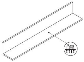 Nástěnná police Carlos, dub sonoma, 120 cm