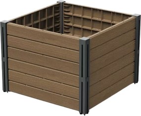 Vyvýšený záhon BASE PLANT, 61x61x46cm, přírodní hnědá Prosperplast