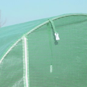 Tunelová skleník Outsunny zahradní se zastavěnou plochou 6 m² 3L x 2Š x 2,10V m, zesílený trubkový rám, dvojitě zipová vrata, 4 okna s rolovacími fun…