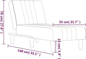 vidaXL Lenoška samet [352828] Barva: světle šedá