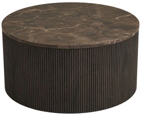 House Nordic Konferenční stolek ROTA hnědý mramor ø80 cm