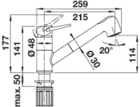 Blanco Wega II-S antracit/chrom 526420