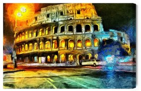 Obraz Koloseum Jako Malované Nedostatek Nedostatek Plátno Canvas 40x30