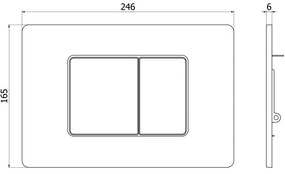 Mexen Tex 05, splachovací tlačítko z nerezavějící oceli, zlatá šampaňská lesklá, 6105-08