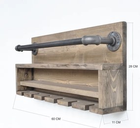 Kuchyňská nástěnná police BORU 28x60 cm smrk/borovice