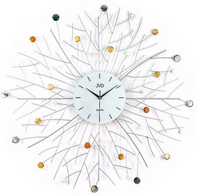 Luxusní obrovské velké hodiny design JVD HJ65 s bar. kamínky - průměr 80cm