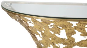Mauro Ferretti Zlatý konzolový nástěnný stolek Pari, 120x40,5x37,2 cm