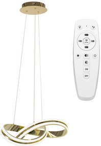 Toolight - LED stropní svítidlo APP818-CP + dálkové ovládání, zlatá, OSW-04028