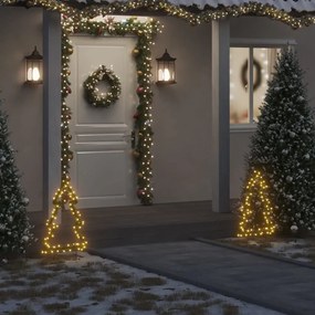 vidaXL Vánoční světelná dekorace s hroty Stromek 80 LED diod 60 cm [357719] Barva: Zelená