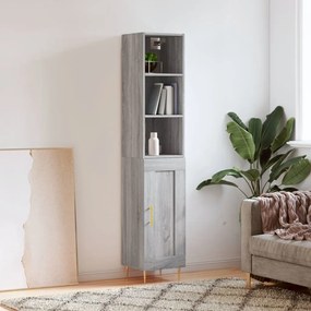 vidaXL Skříň highboard 34,5x34x180 cm kompozit [3190070] Barva: šedá sonoma