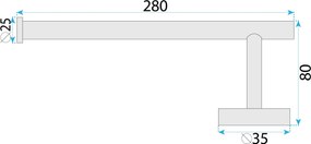 Držák na ručníky REA ORI 39106 zlatá kartáčovaná