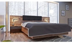 Dřevěná postel Laura 160x200, dub grande pískový, matera