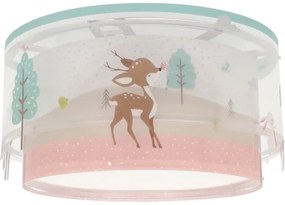 Dalber 61276 - Dětské stropní svítidlo LOVING DEER 2xE27/15W/230V