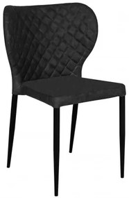Jídelní židle PISA černá PU, černá podnož House Nordic 1001292
